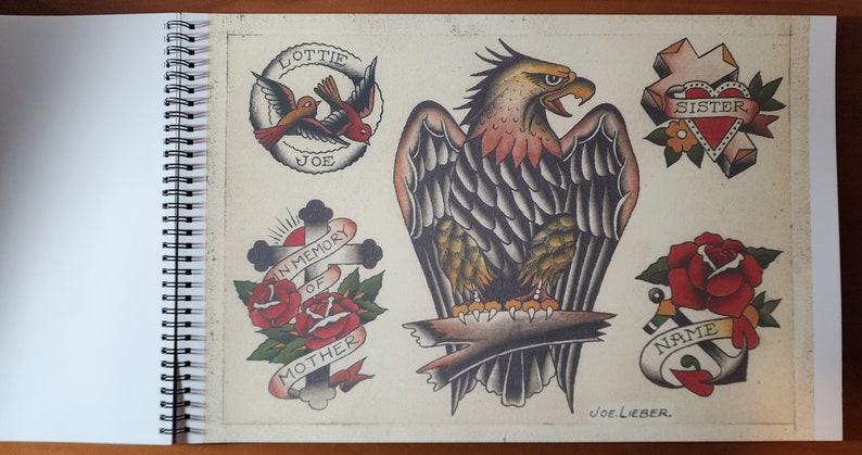 RARE Brooklyn Joe Lieber Old Traditional Vintage Style Tattoo Flash ...