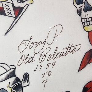 Tony Polito Old Calcutta Traditional Vintage Style Tattoo Flash Sheet ...