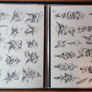Rare Milton Zeis Tattoo Flash Collection in Portfolio Book, 48 Pages ...