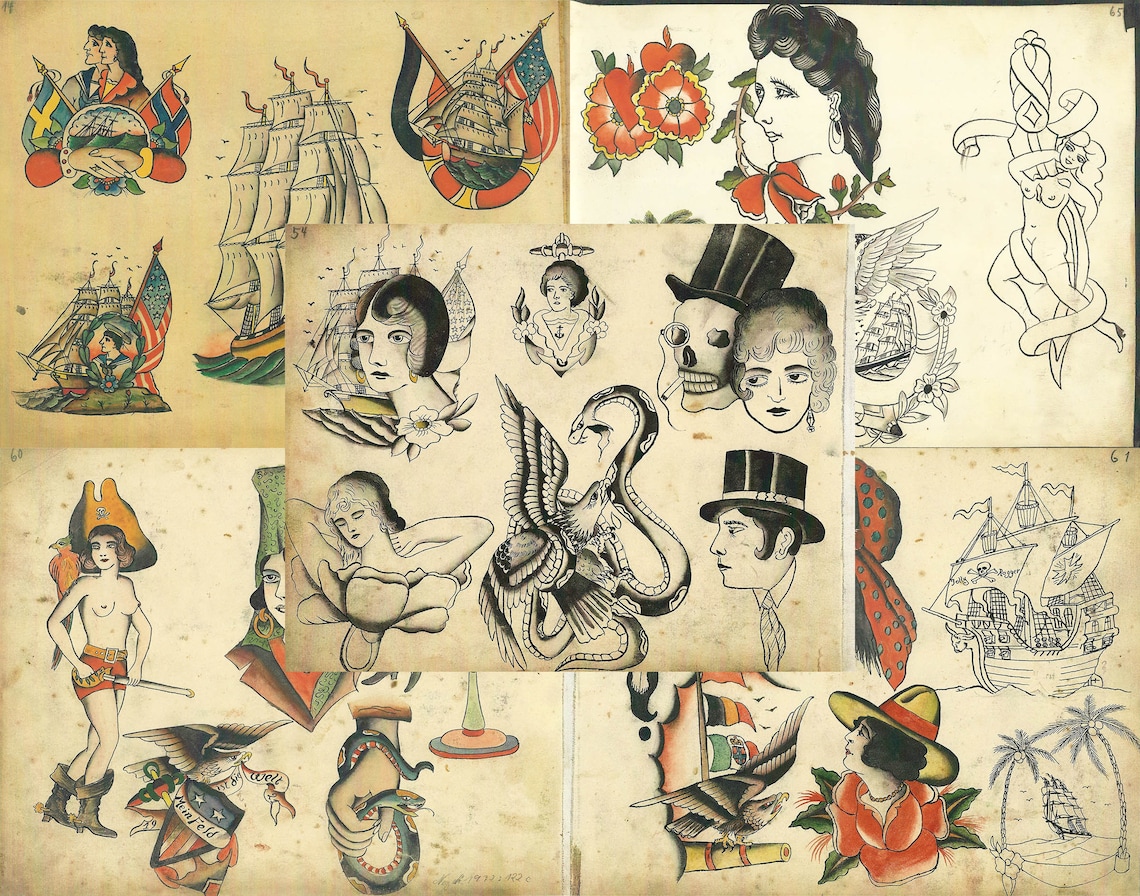 Christian Warlich Traditional, Vintage, Old School Style Tattoo Flash ...