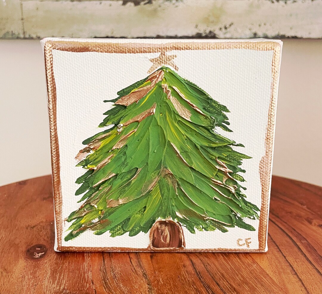 FAST SHIPPING Christmas Tree Paintings Christmas Paintings - Etsy