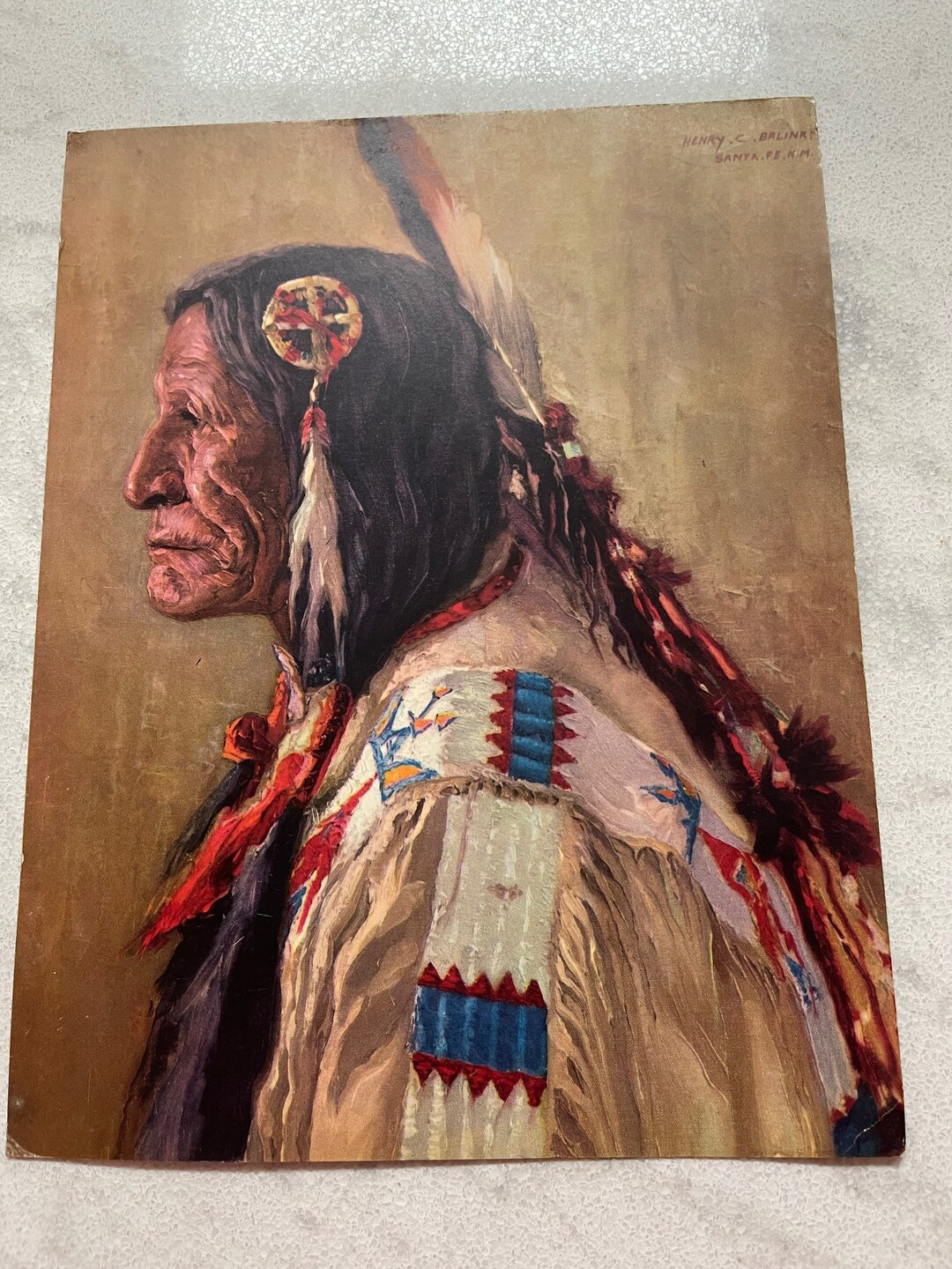Chief Yellow Shield Postcard - Etsy