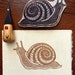 Snail Hand-carved and Hand-pressed Linocut Print - Etsy