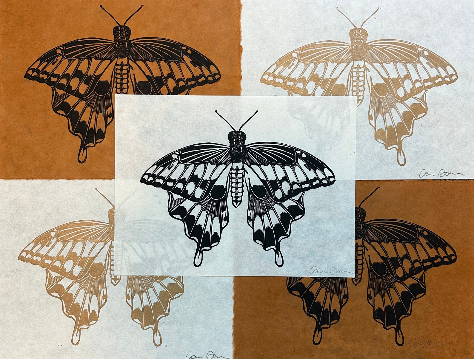 Giant Swallowtail - Hand-carved and Hand-pressed Linocut Print - Etsy