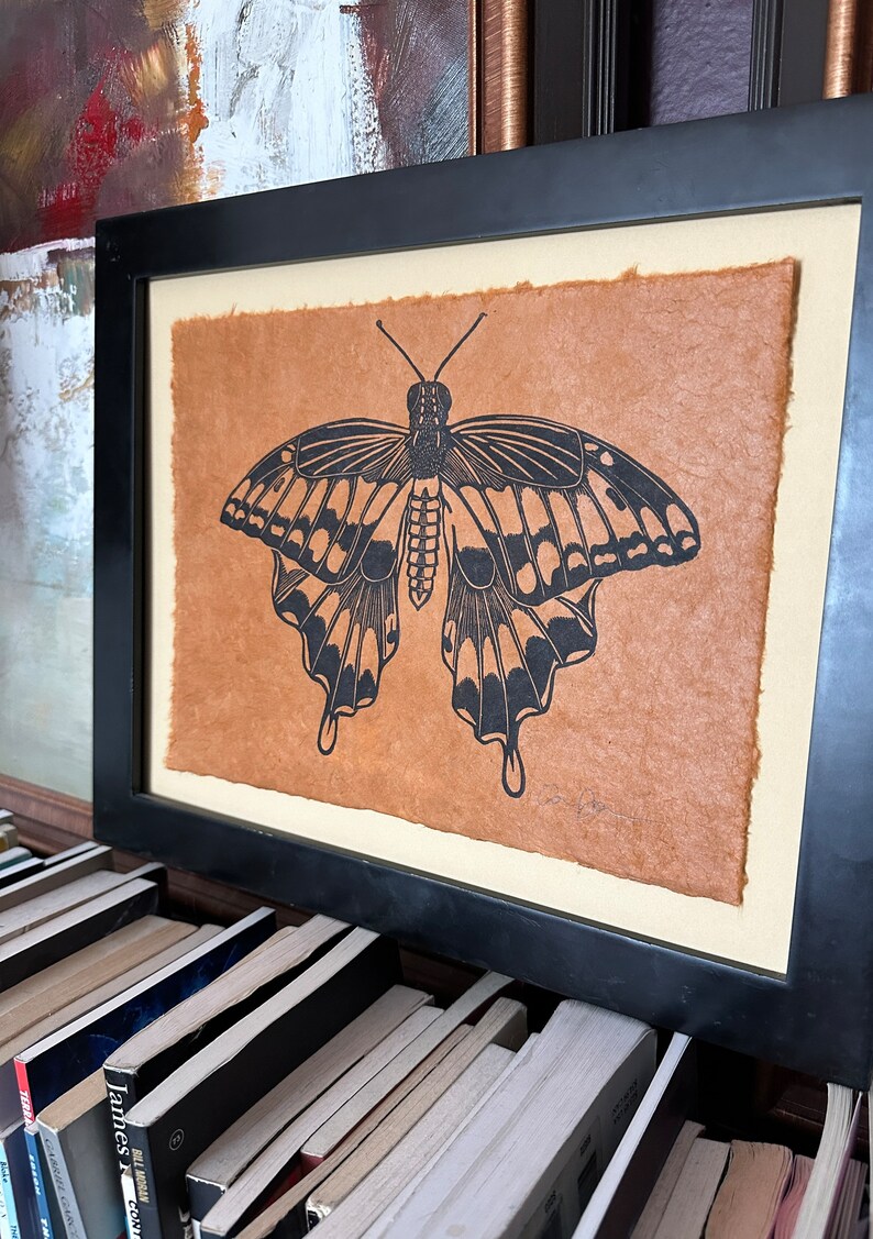 Giant Swallowtail - Hand-carved and Hand-pressed Linocut Print - Etsy