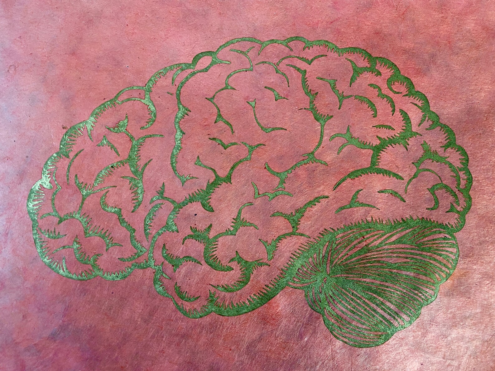 Anatomical Brain - Hand-carved and Hand-pressed Linocut Print - Etsy