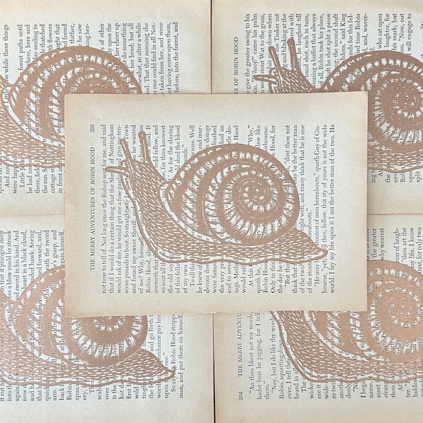 Snail Hand-carved and Hand-pressed Linocut Print - Etsy