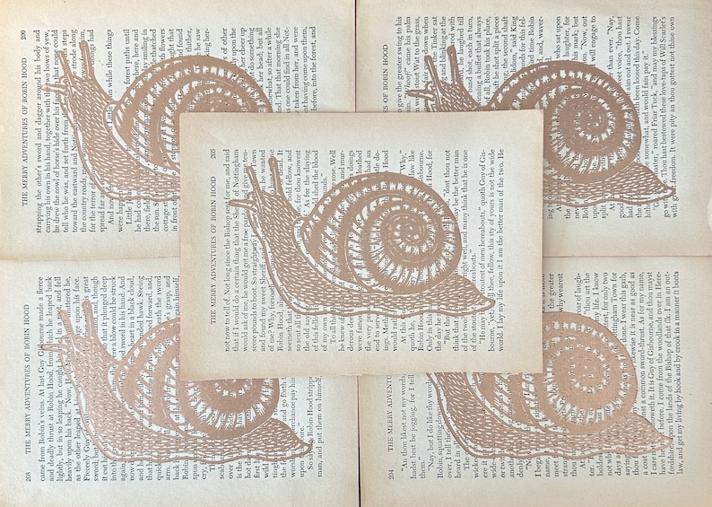 Snail - Hand-carved and Hand-pressed Linocut Print - Etsy