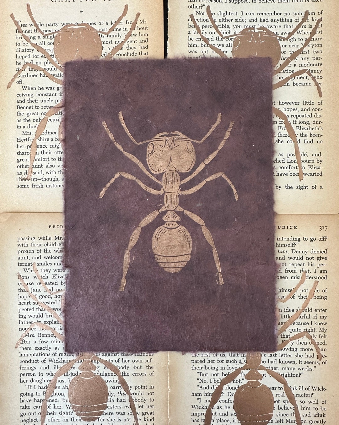 Ant - Hand-carved and Hand-pressed Linocut Print - Etsy