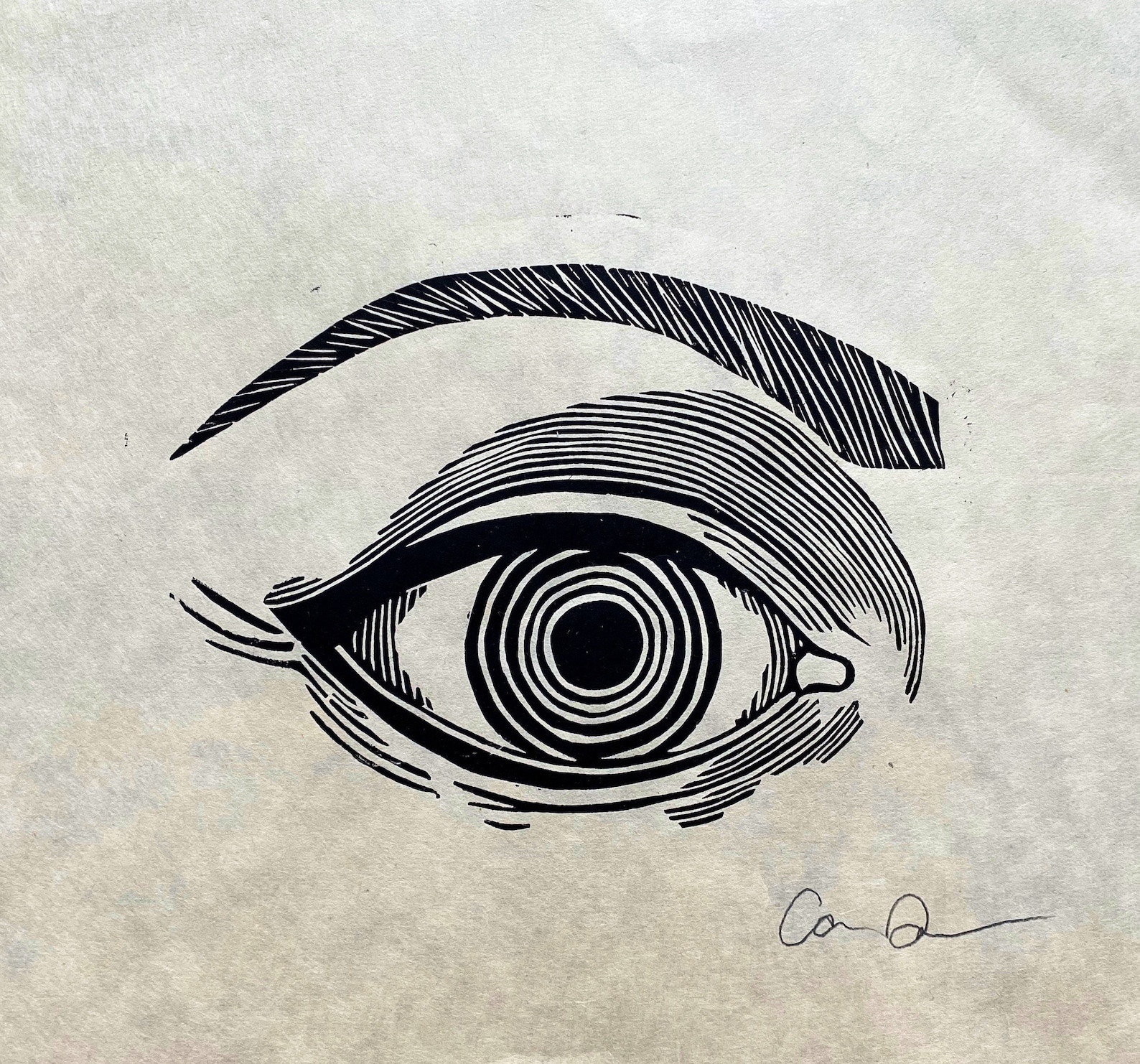 Human Eye - Hand-carved and Hand-pressed Linocut Print - Etsy