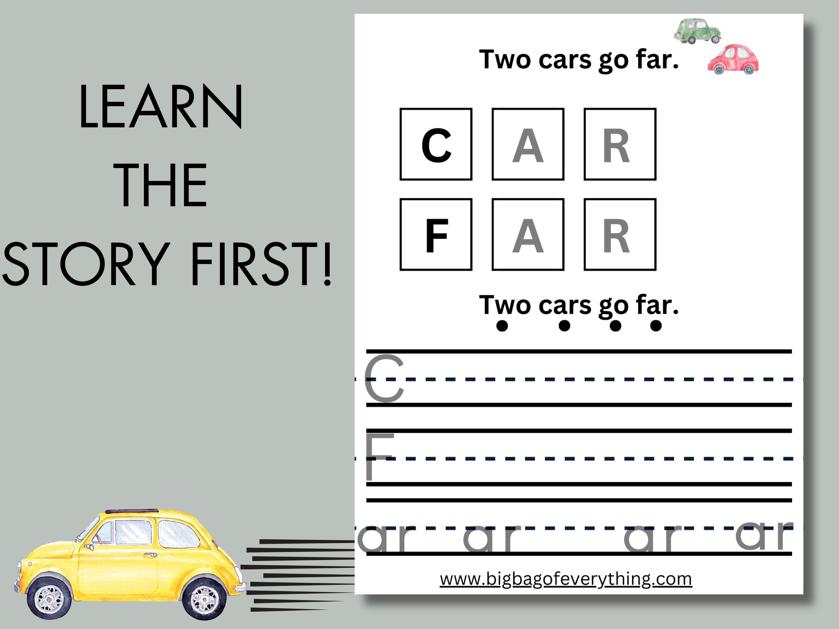 CVC Worksheets | -AR Word Family | Digital Product | decodable Reader ...