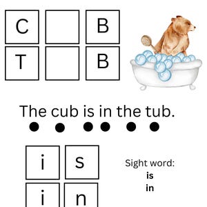 Phonics Worksheet | CVC Words | Word Family | Preschool | Kindergarten ...