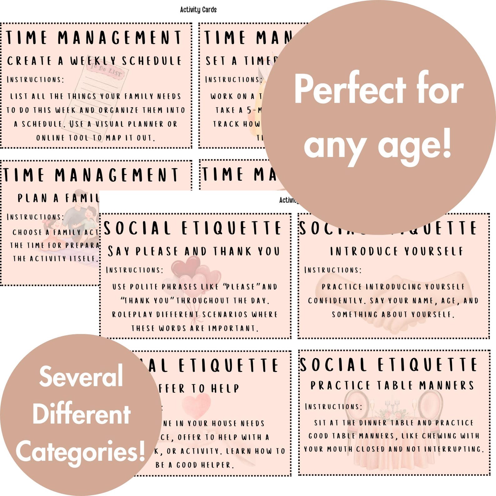 Life Skills Task Cards for Kids Life Skill Activities Printable Task ...