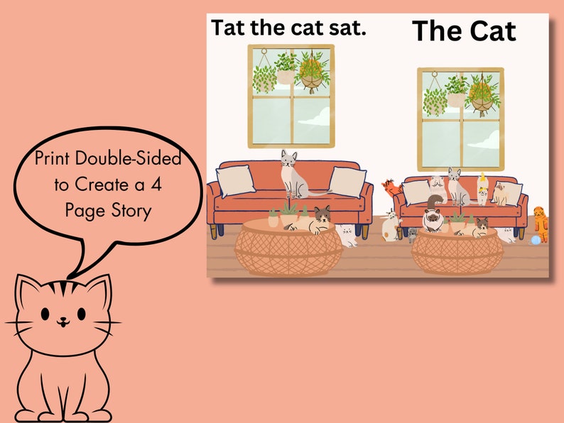 CVC Worksheets | -AT Word Family | Decodable Reader | Preschool ...