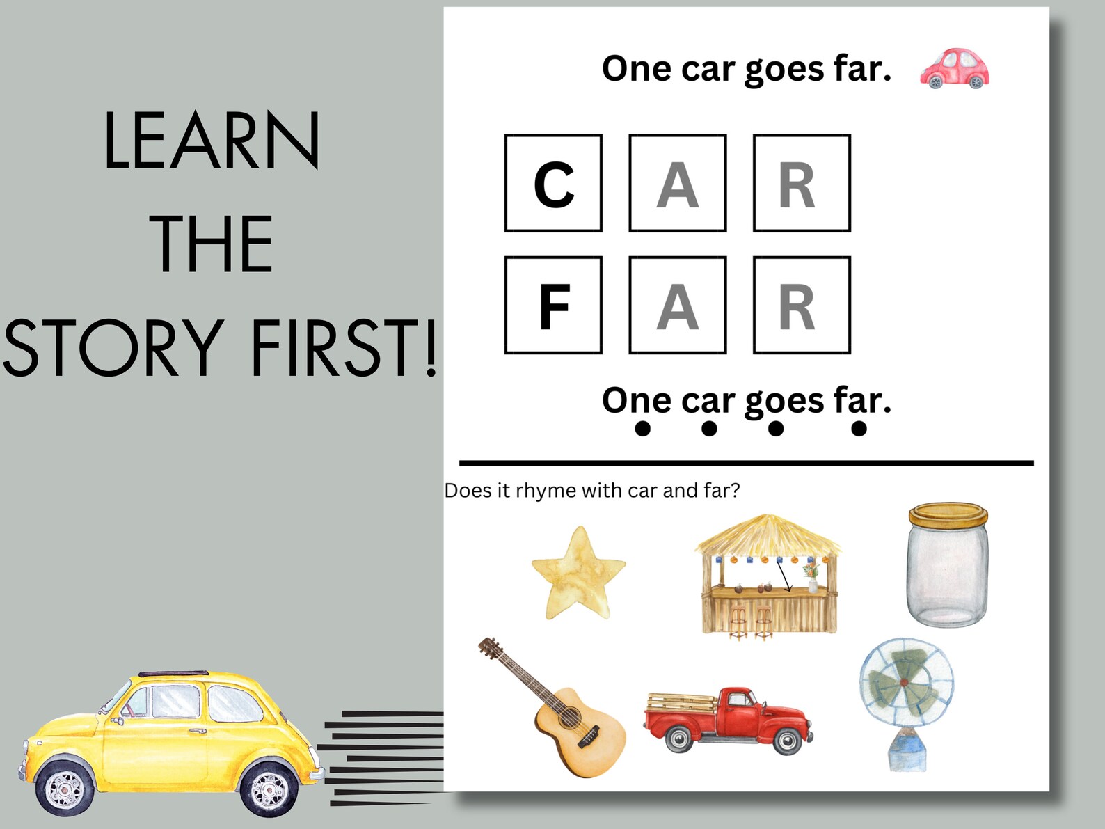 CVC Worksheets | -AR Word Family | Digital Product | decodable Reader ...