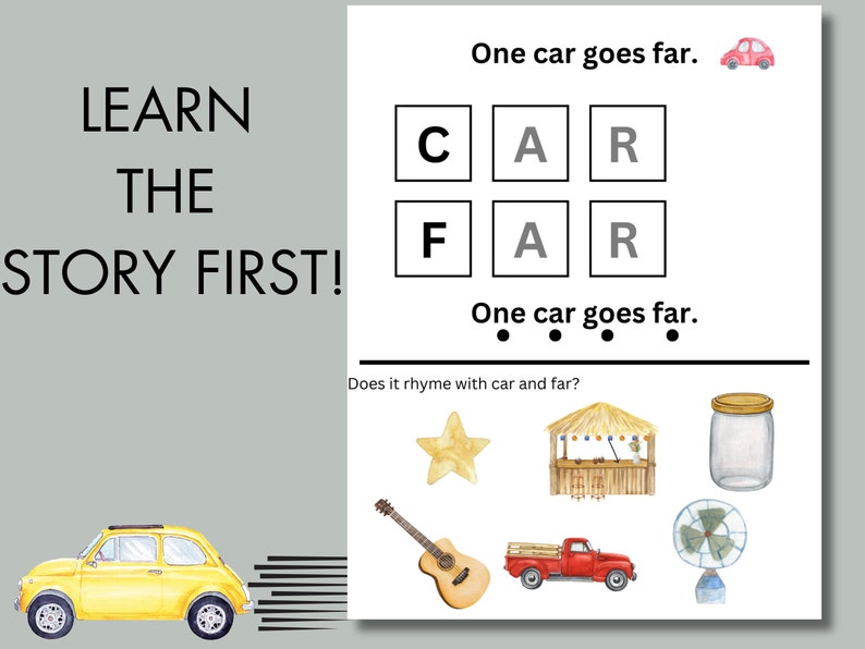 CVC Worksheets | -AR Word Family | Digital Product | decodable Reader ...