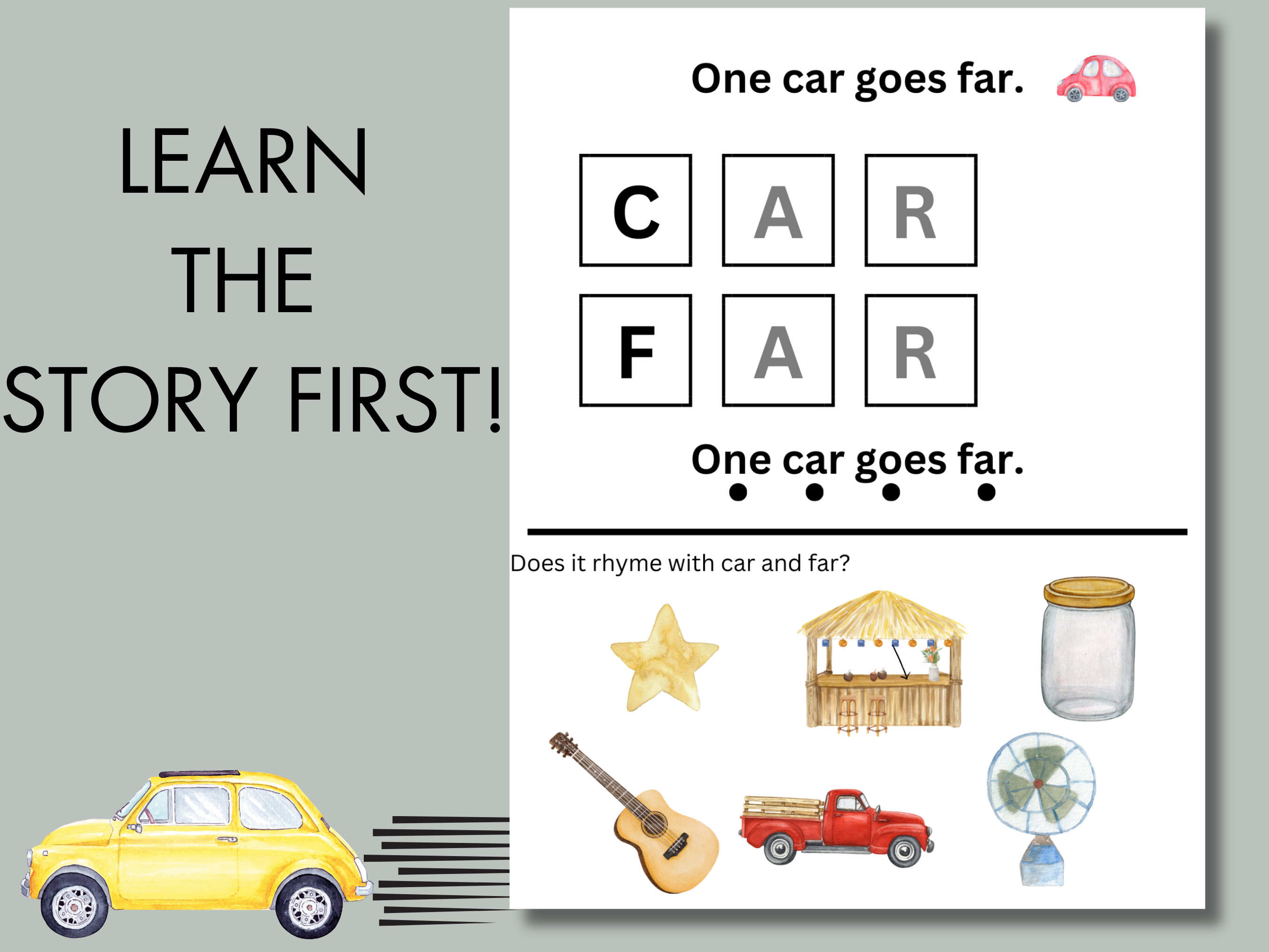 CVC Worksheets | -AR Word Family | Digital Product | decodable Reader ...