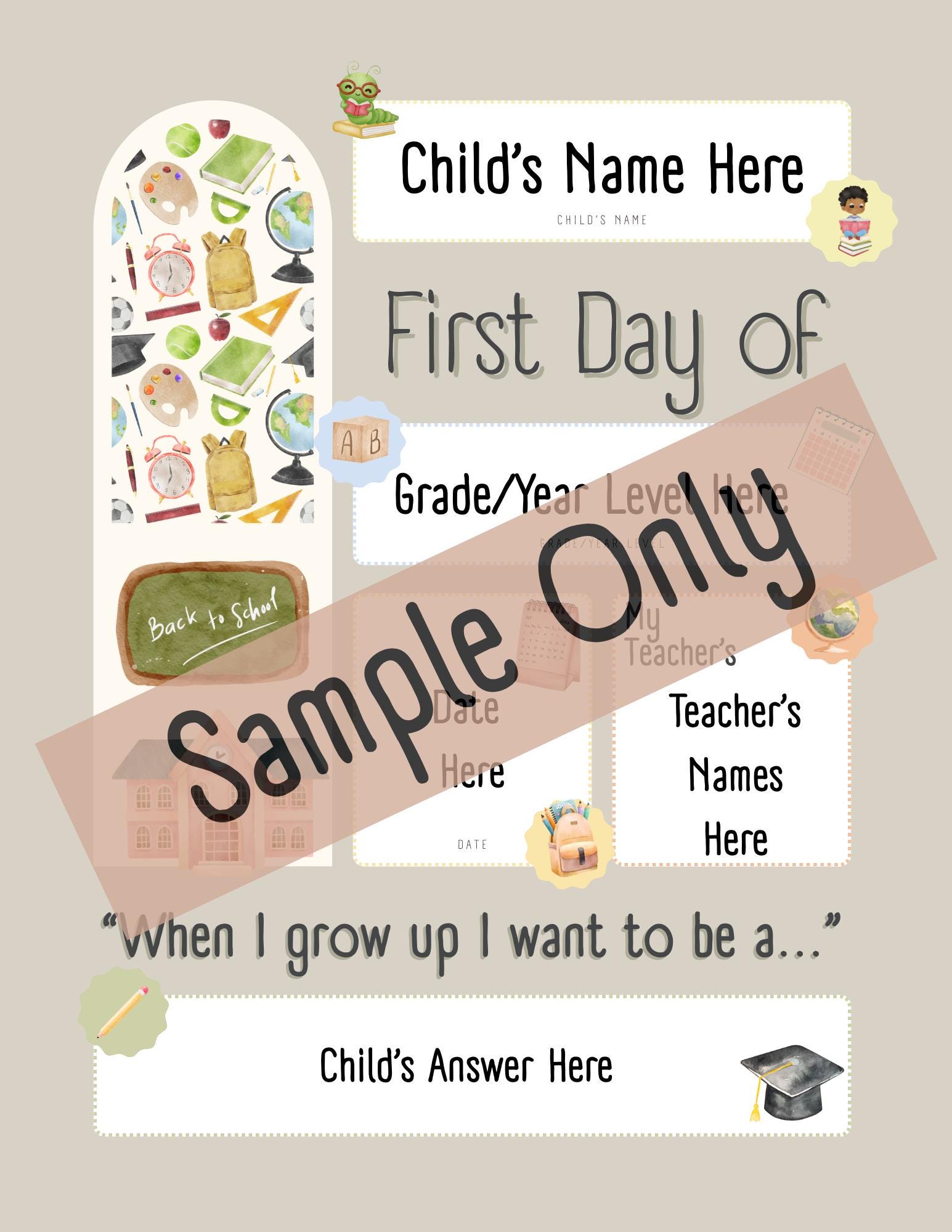 Editable Back-to-school Printable PDF Personalized in Canva Get to Know ...