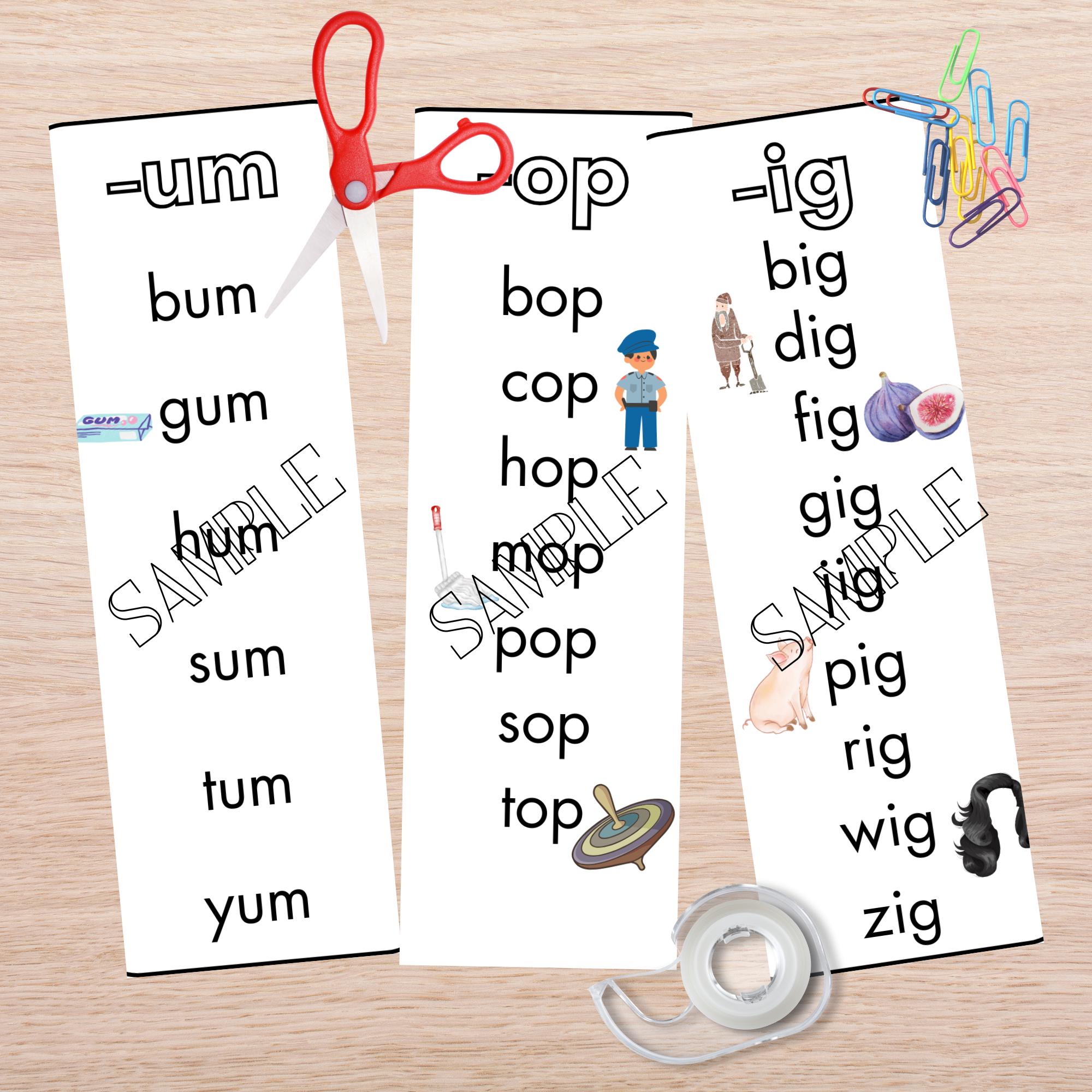 Word Family Lists | CVC Words | Phonics | Reading List | Teaching ...