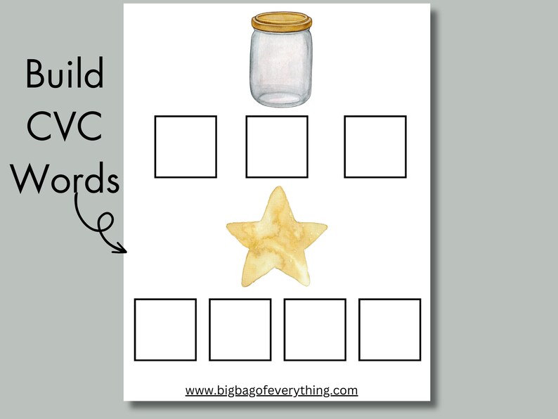 CVC Worksheets | -AR Word Family | Digital Product | decodable Reader ...