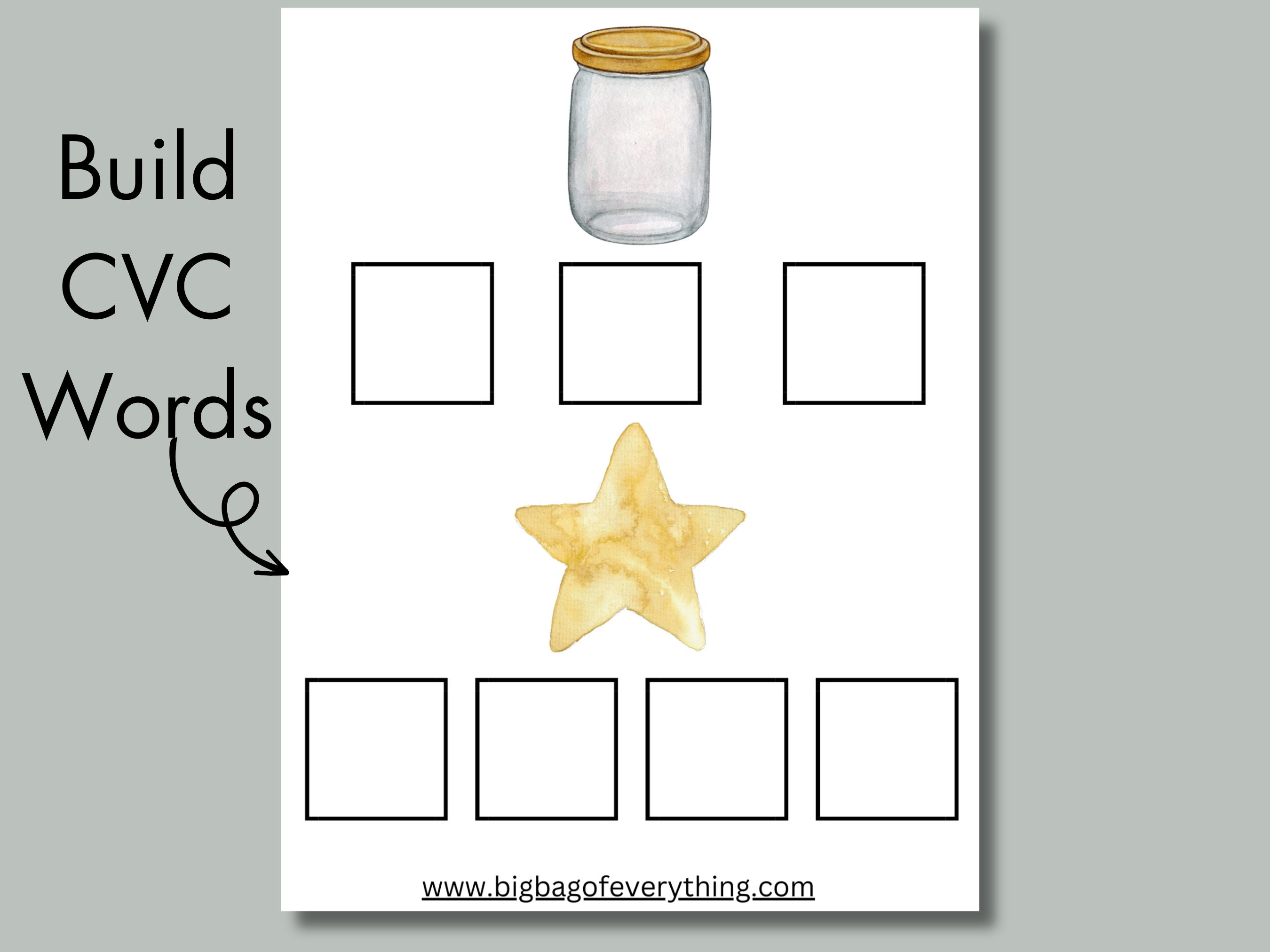 CVC Worksheets | -AR Word Family | Digital Product | decodable Reader ...
