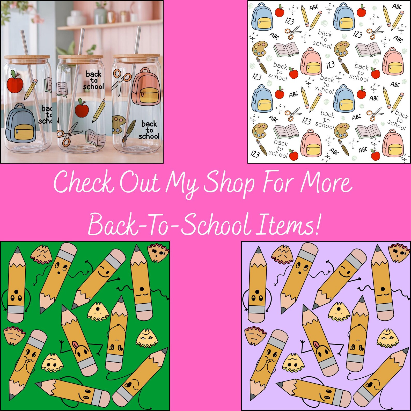 Back to School Pencil Party PNG Pencil Box Preschool PNG Kindergarten ...
