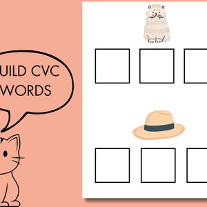 CVC Worksheets | -AT Word Family | Decodable Reader | Preschool ...