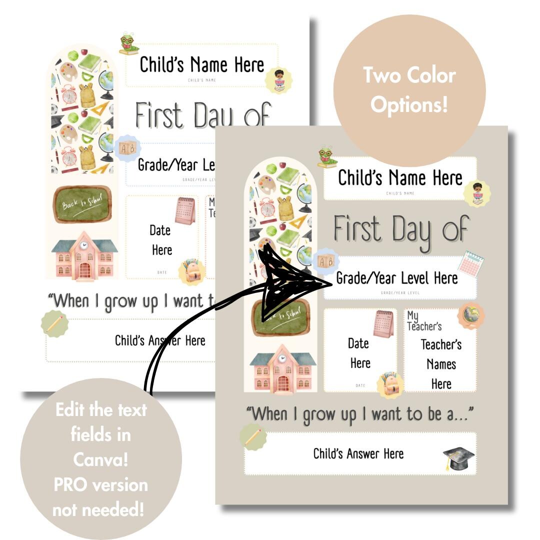 Editable Back-to-school Printable PDF Personalized in Canva Get to Know ...