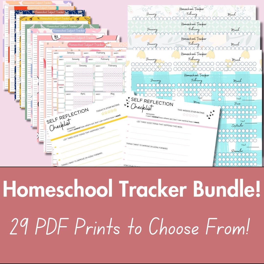 Homeschool Planner Bundle | Homeschool Calendar | Homeschool Tracker ...