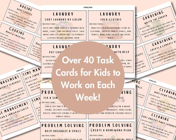 Life Skills Task Cards for Kids Life Skill Activities Printable Task ...