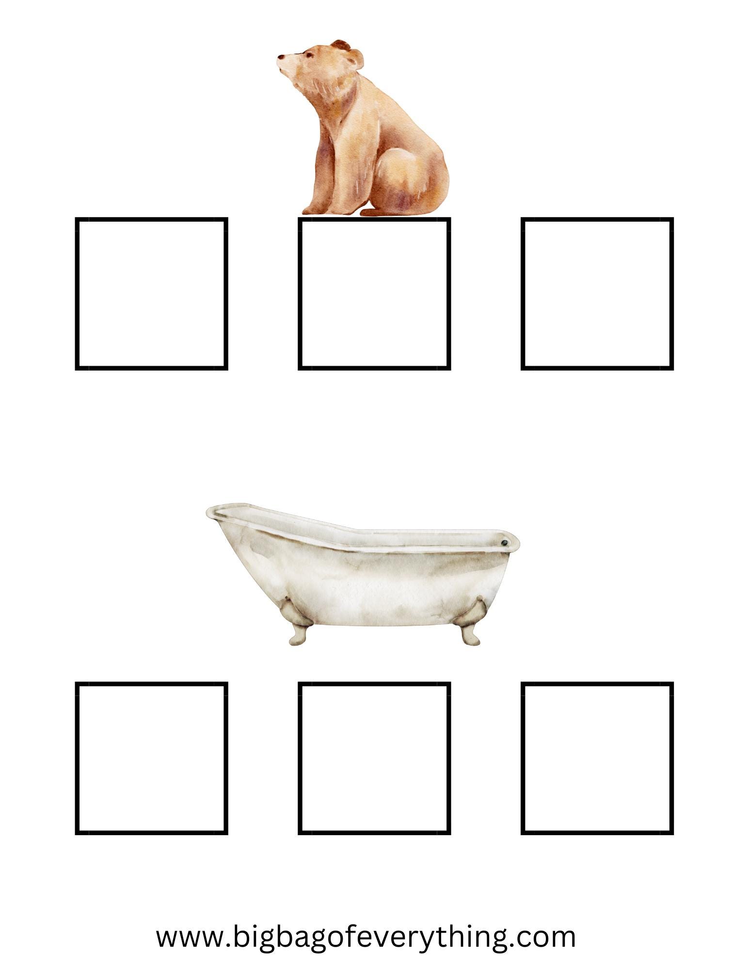 Phonics Worksheet CVC Words Word Family Preschool Kindergarten UB Word ...