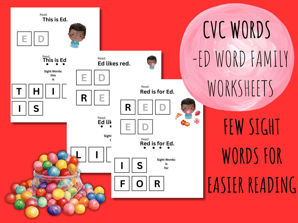 CVC WORDS | Word Family Worksheets | Word Families | CVC Worksheets ...
