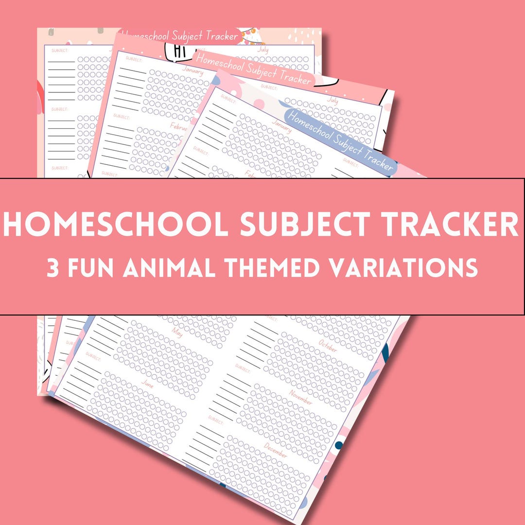 Homeschool Subject Tracker | Cute Homeschool Planner | Homeschool ...