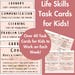 Life Skills Task Cards for Kids Life Skill Activities Printable Task ...