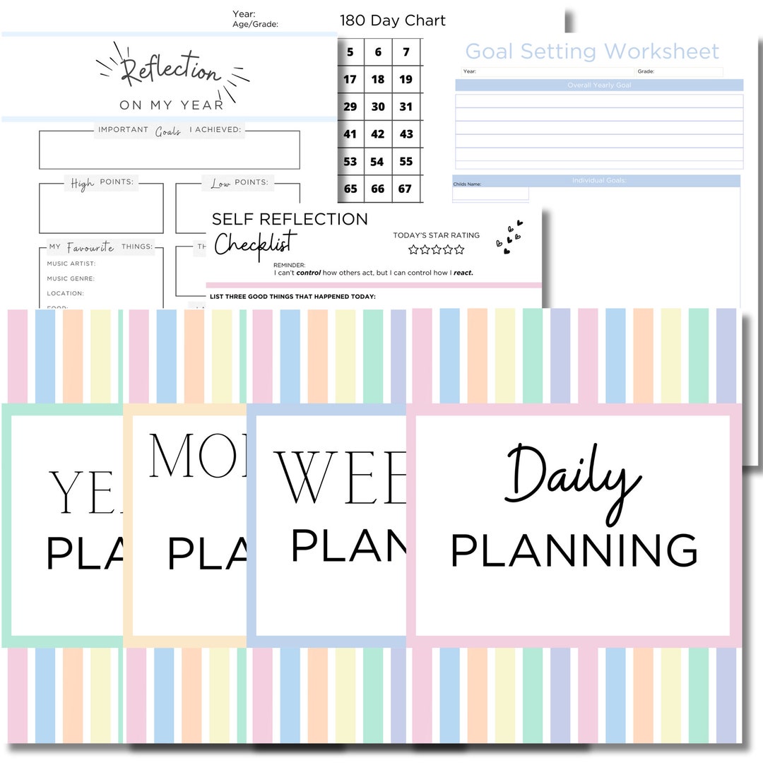 Homeschool Planner Undated Calendar Task Tracker Subject Tracker ...