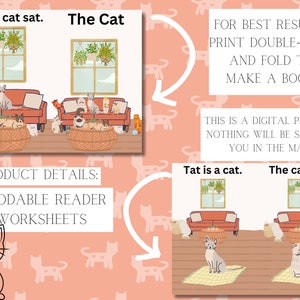 CVC Worksheets | -AT Word Family | Decodable Reader | Preschool ...