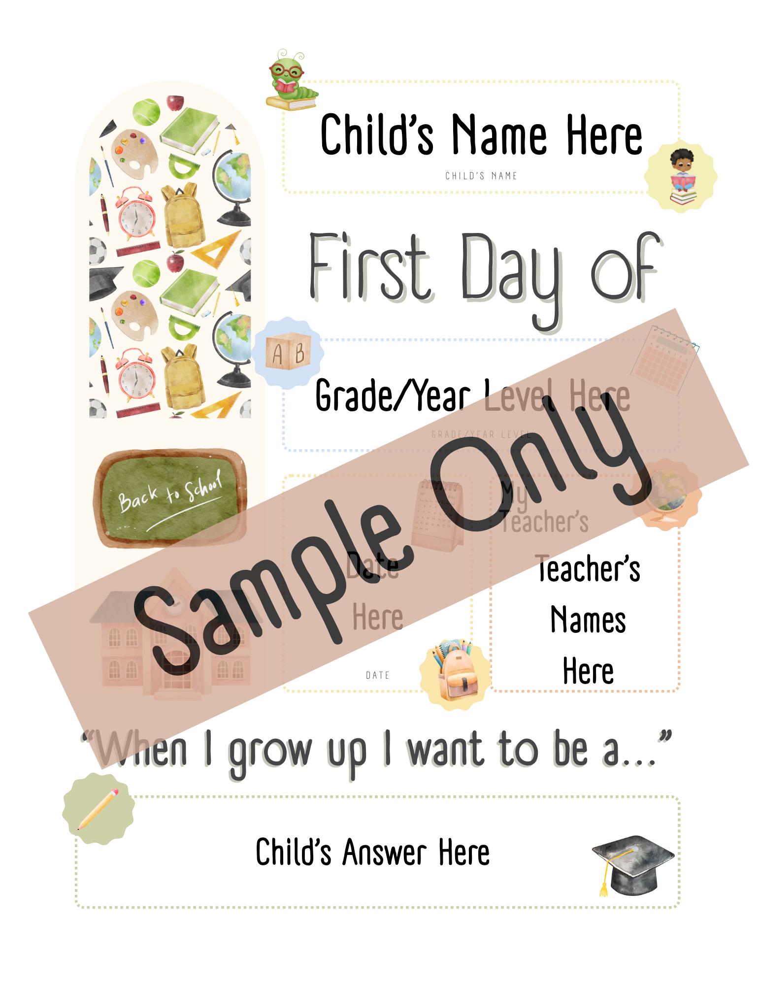 Editable Back-to-school Printable PDF Personalized in Canva Get to Know ...
