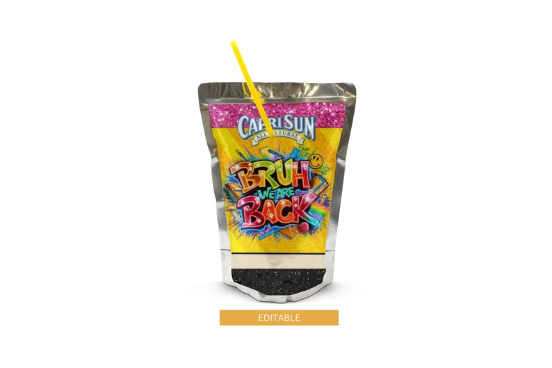 Back to School Capri Sun Template - Etsy