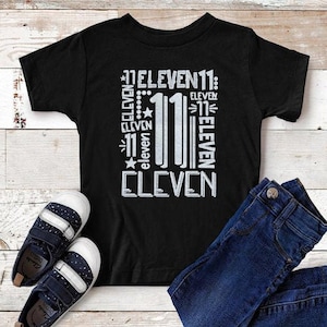 11th Birthday Shirt, Kids Birthday Shirts, Number Eleven Shirt, Boys ...