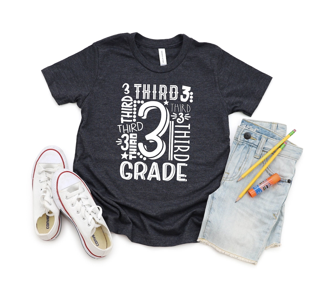 3rd Grade Shirt, Back to School Shirt, Third Grade Shirt, Grade Level ...