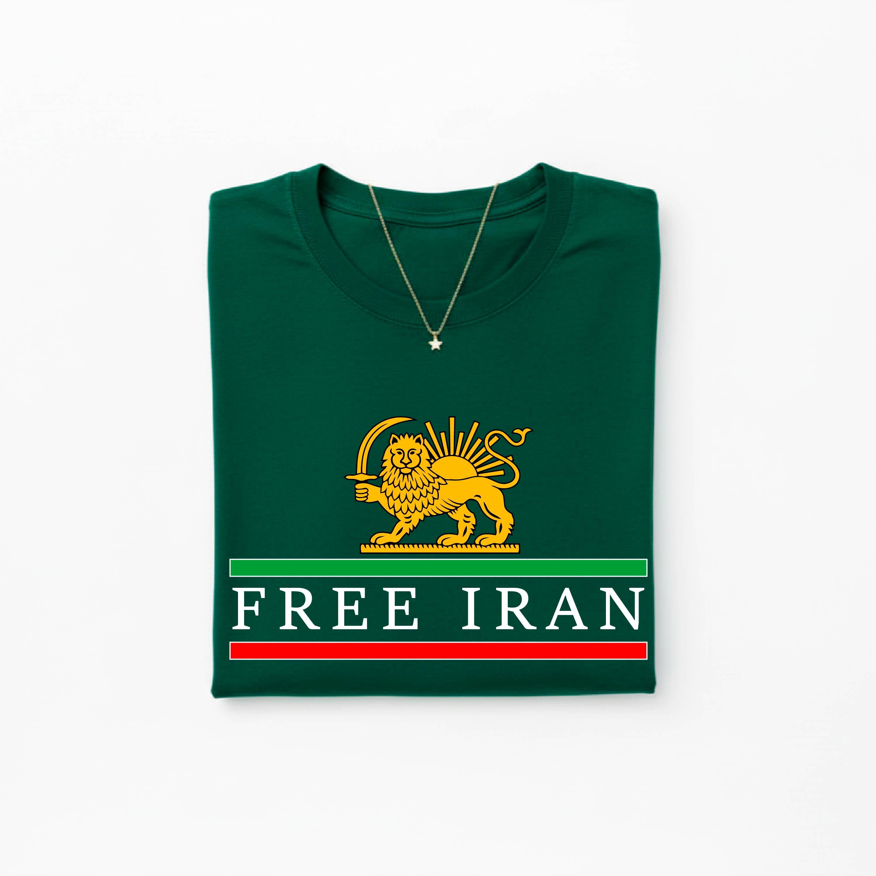Free Iran Shirt Persian Lion and Sun Tee Shir O Khorshid Flag Protest ...