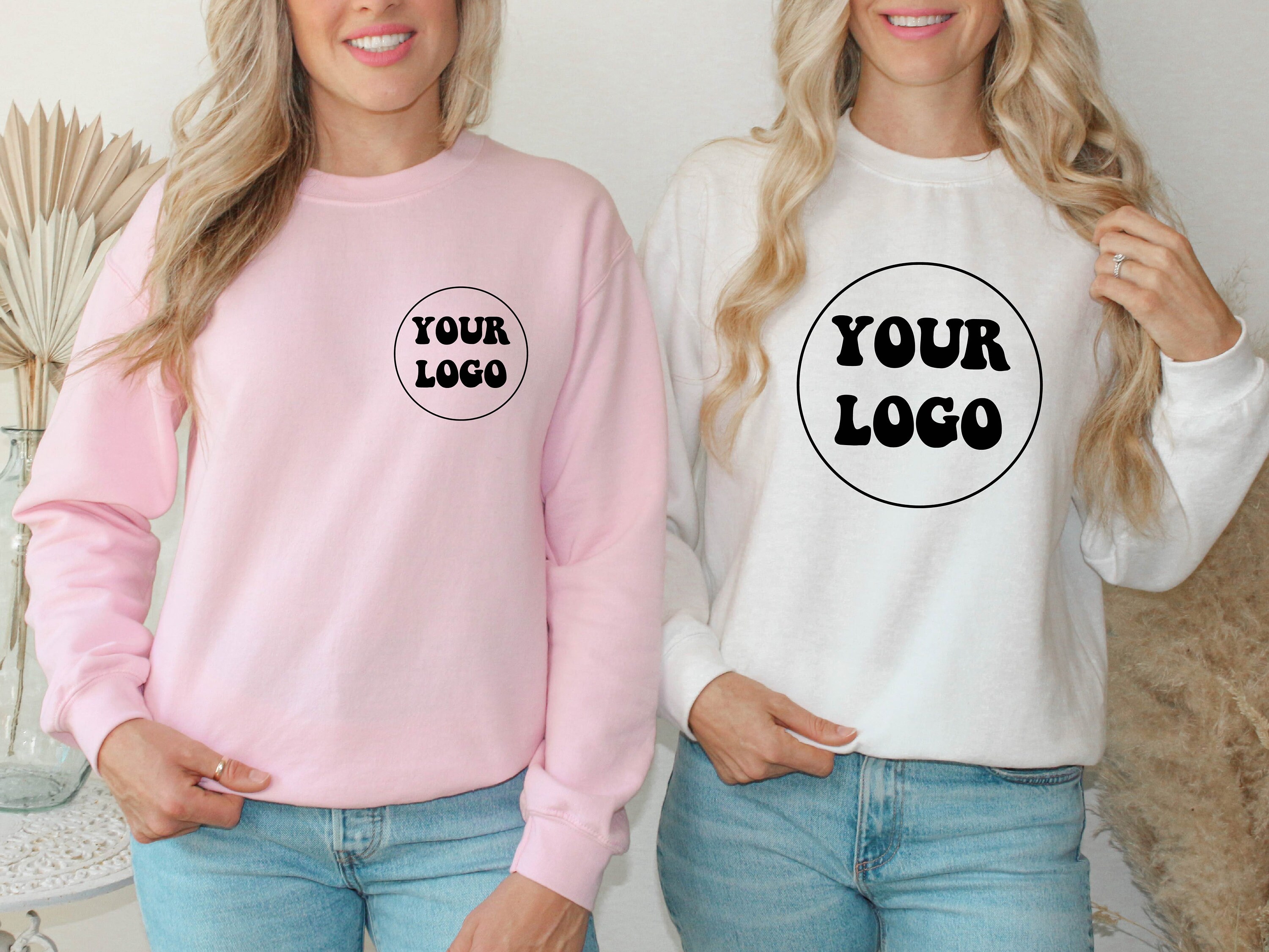 Custom Brand Logo Sweatshirt, Personalized Logo Sweatshirt, Pocket ...