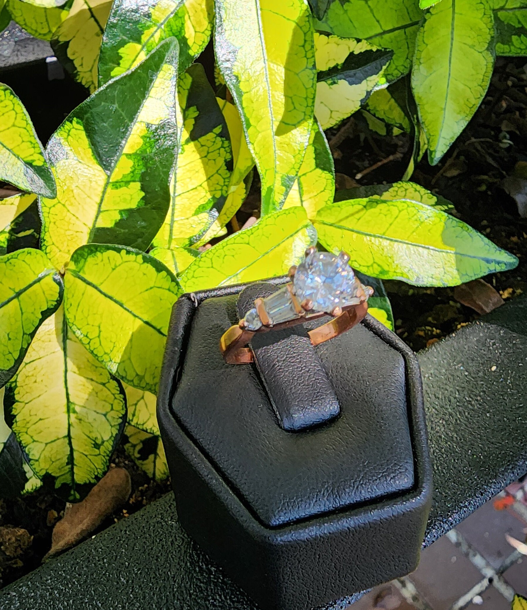 5 Stone Copper Ring - Etsy
