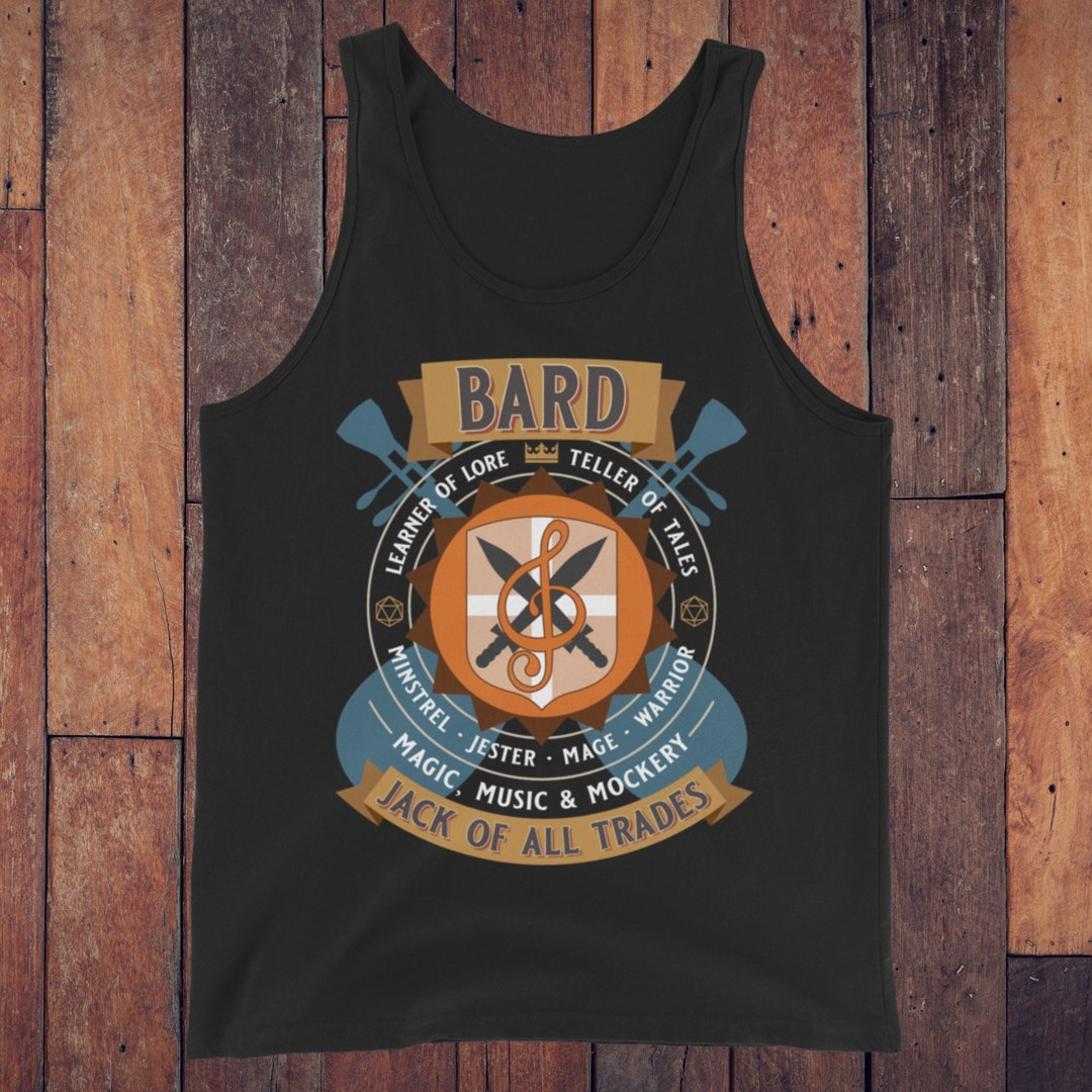 D&D Bard Character Class Unisex Tank Top Makes a Great TTRPG Dnd Gifts ...