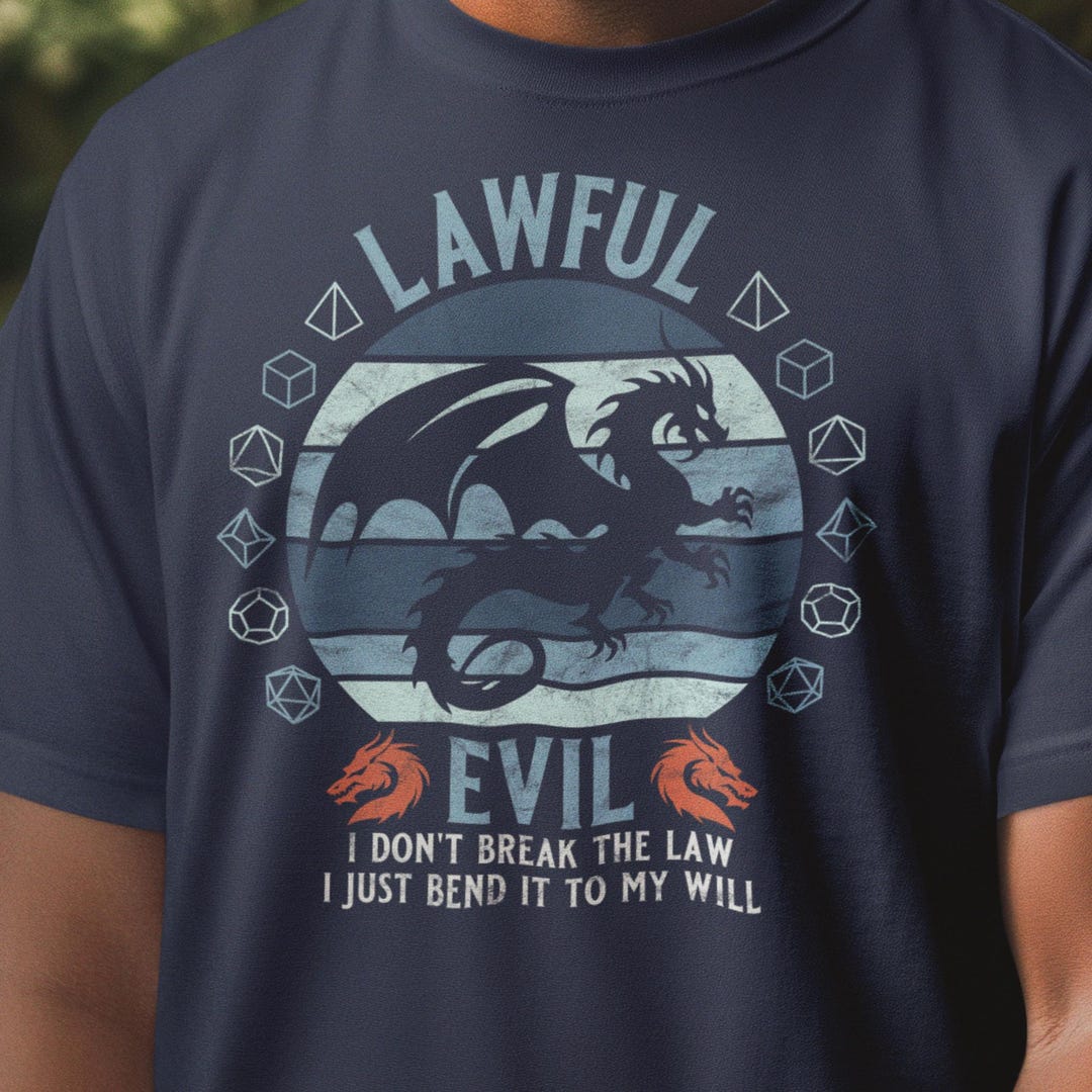 Dungeons & Dragons Lawful Evil Alignment Shirt (S-4XL) Winter Sunset - Etsy
