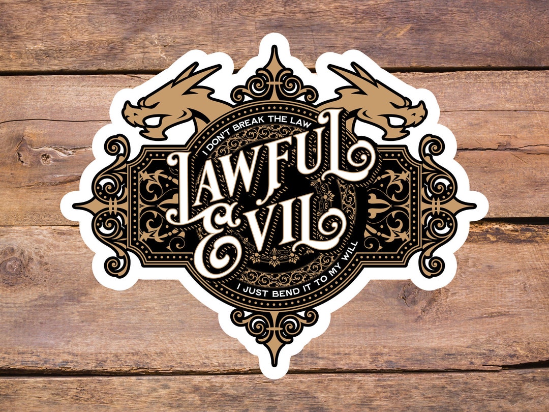 Lawful Evil Alignment Sticker – D&D Vinyl Decal (4"x3") - Etsy