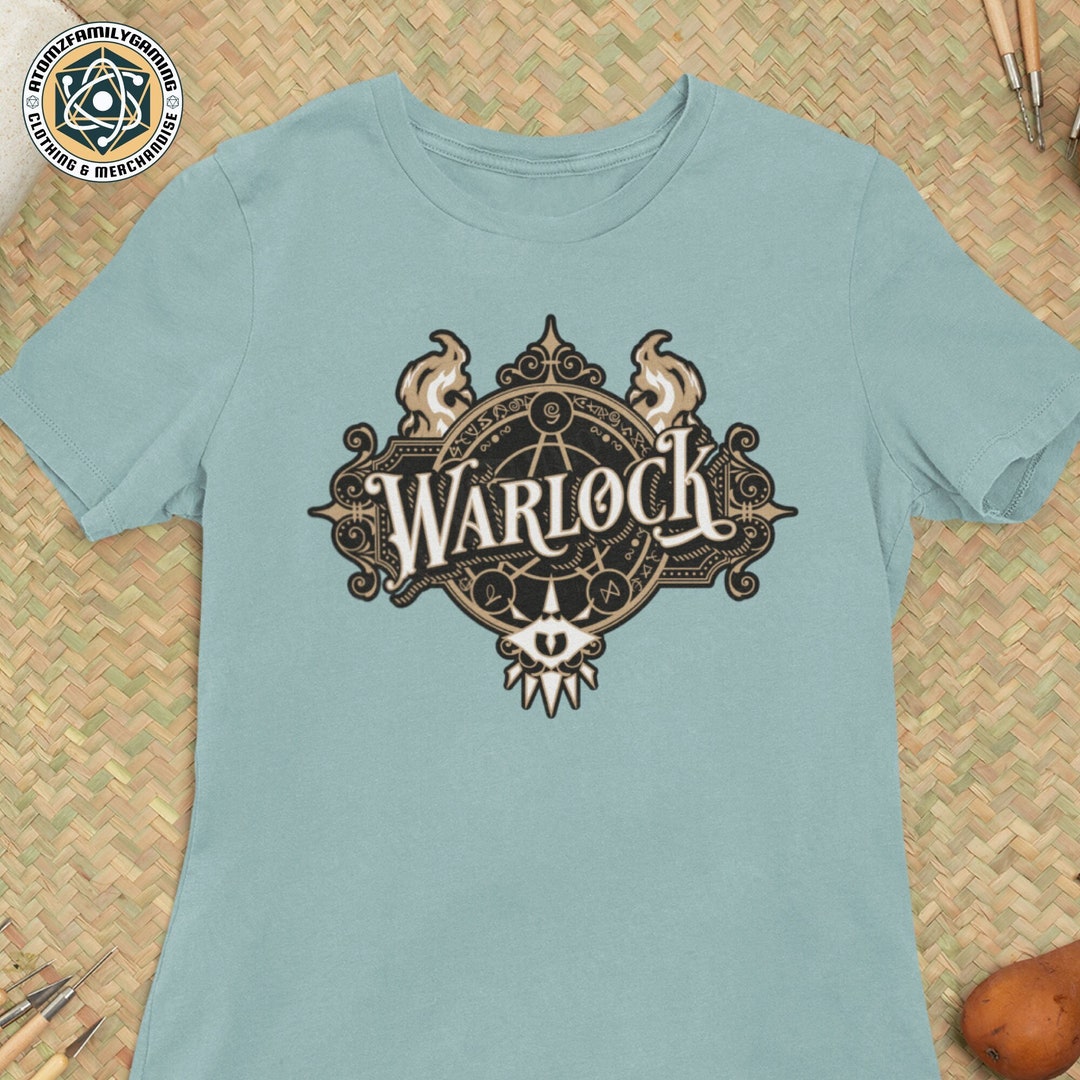 Women's Dnd Warlock Shirt, Vintage Font Warlock Tshirt, Gift for ...