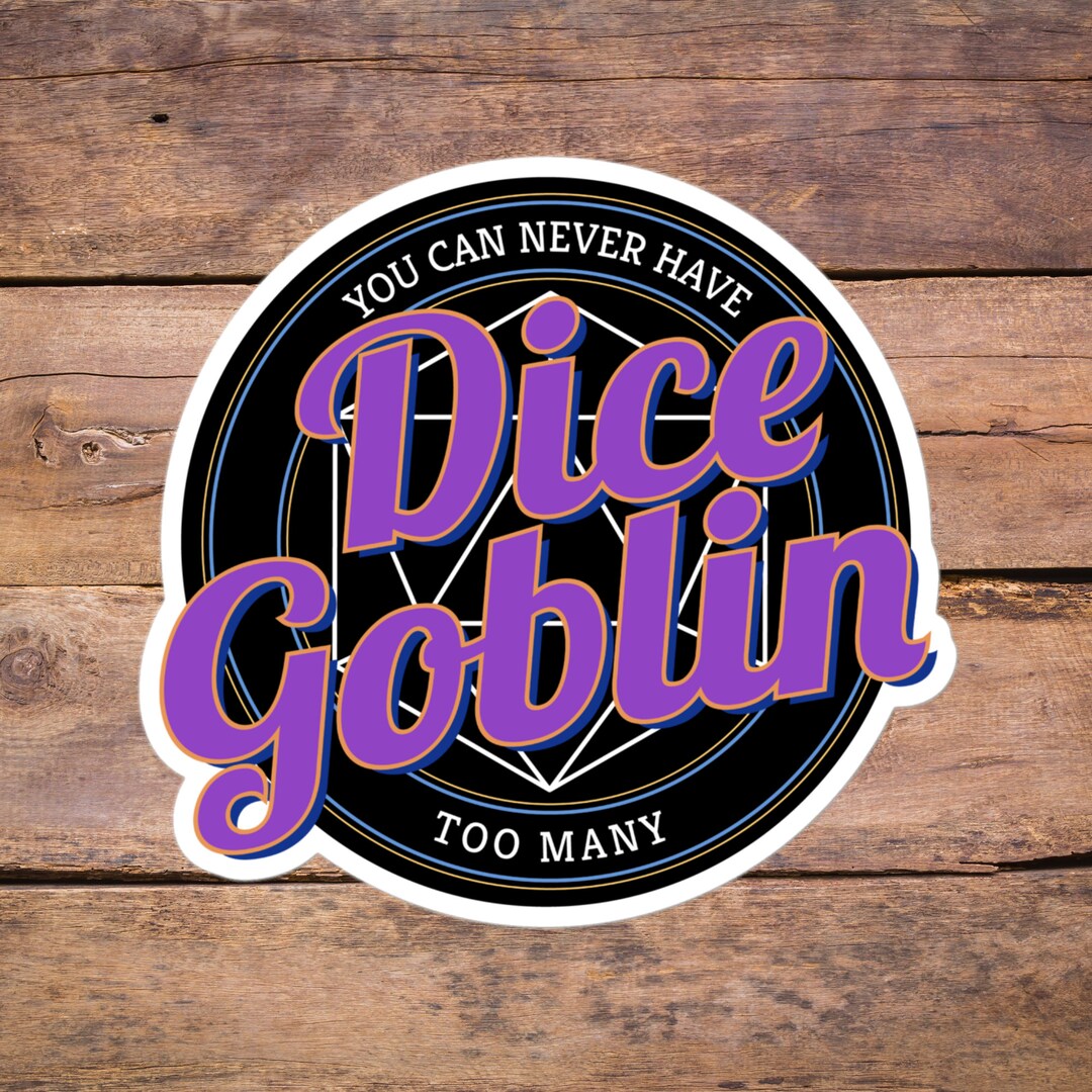 Dice Goblin TTRPG Sticker [black] | Dnd Gifts | Dnd RPG Gaming | Role ...