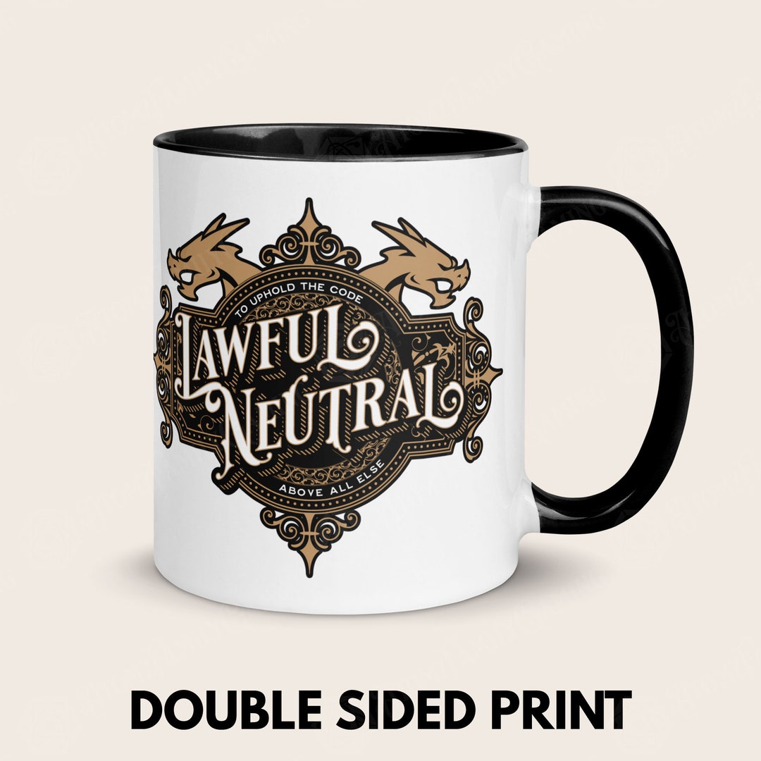 D&D Lawful Neutral Mug With Color Inside | Fun Dnd Gift for Players ...