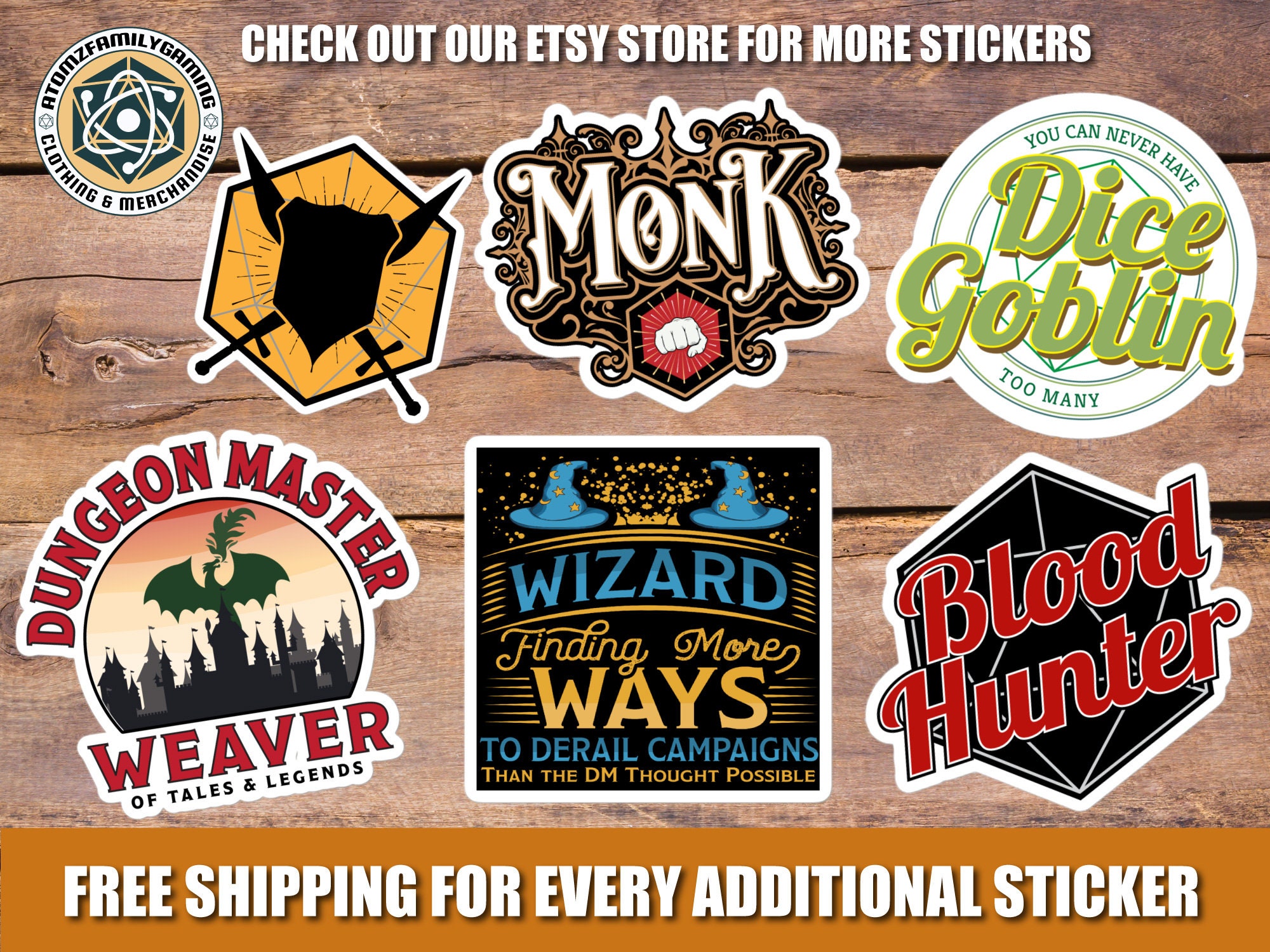 Druid Character Class 4x4 Dnd Sticker Dungeons - Etsy